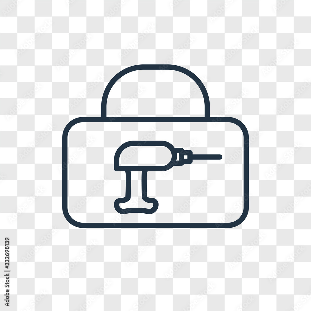 toolbox icons isolated on transparent background. Modern and editable ...