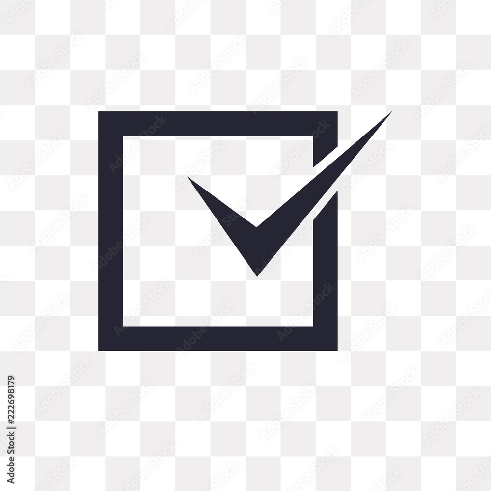 tick icon on transparent background. Modern icons vector illustration ...
