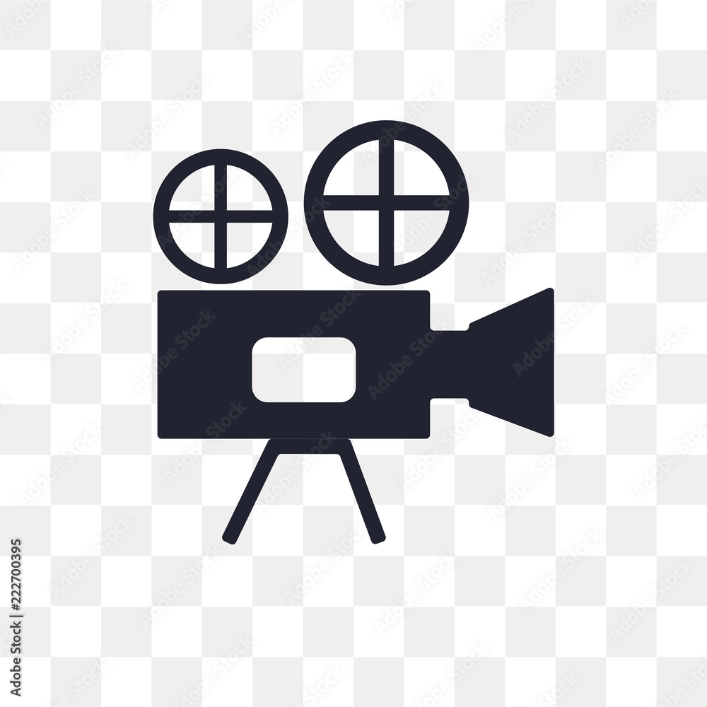 video camera icon on transparent background. Modern icons vector ...