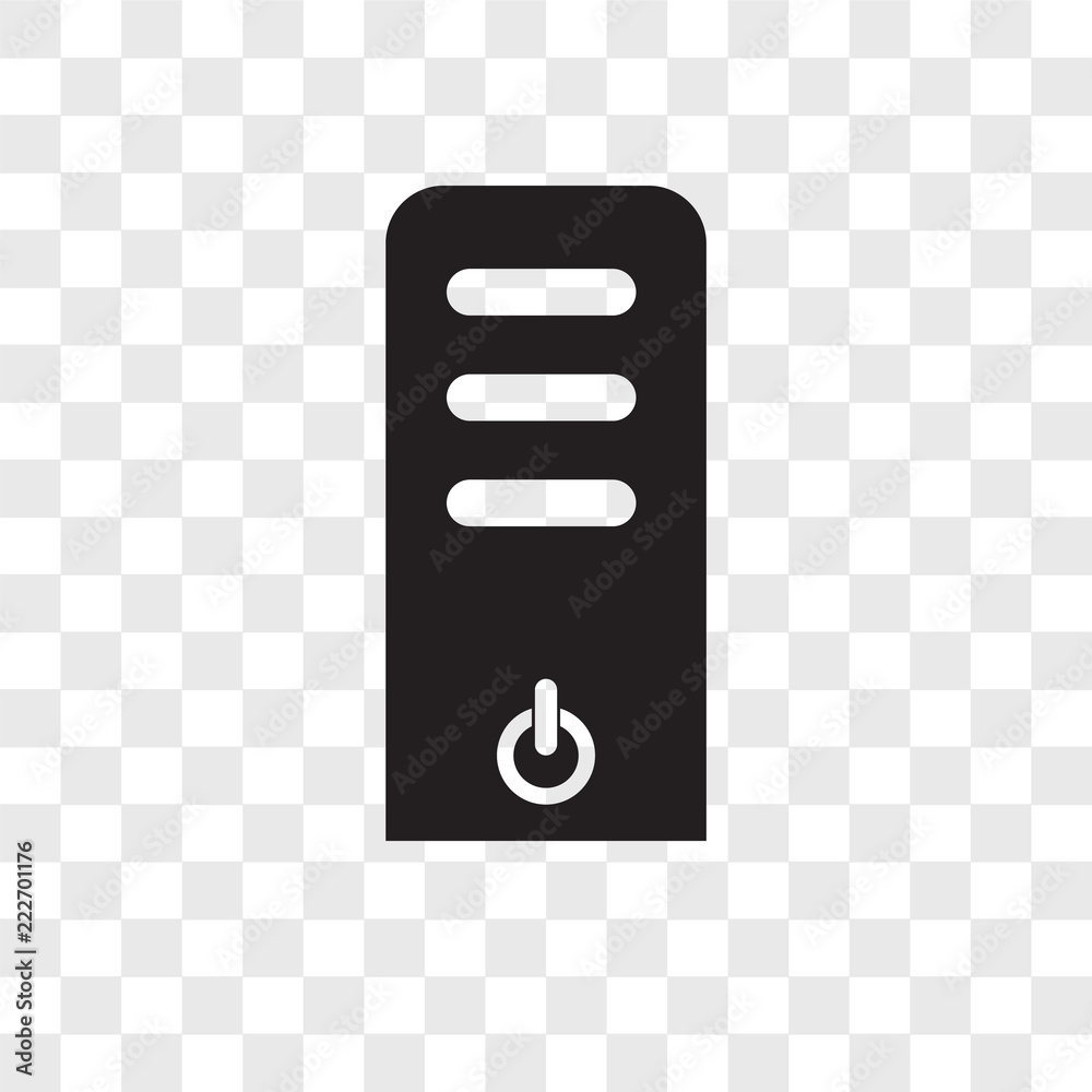 server icons isolated on transparent background. Modern and editable ...