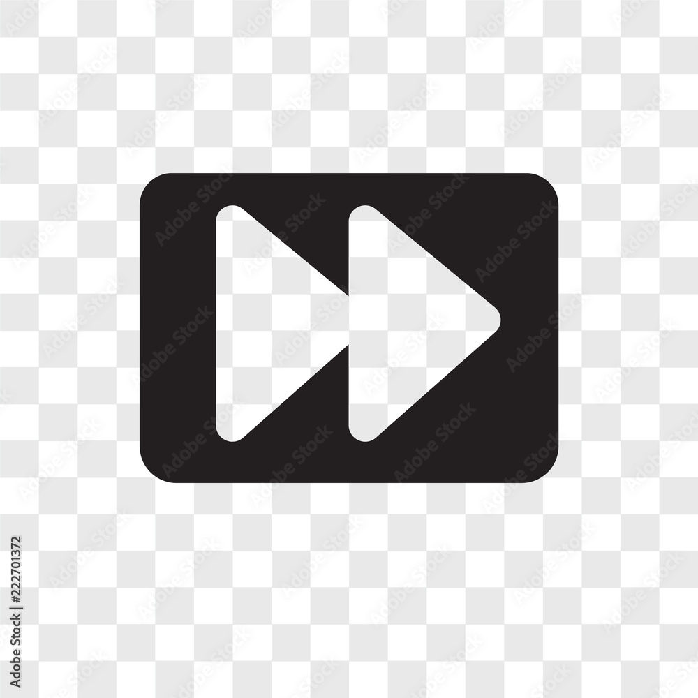 fast forward icons isolated on transparent background. Modern and ...