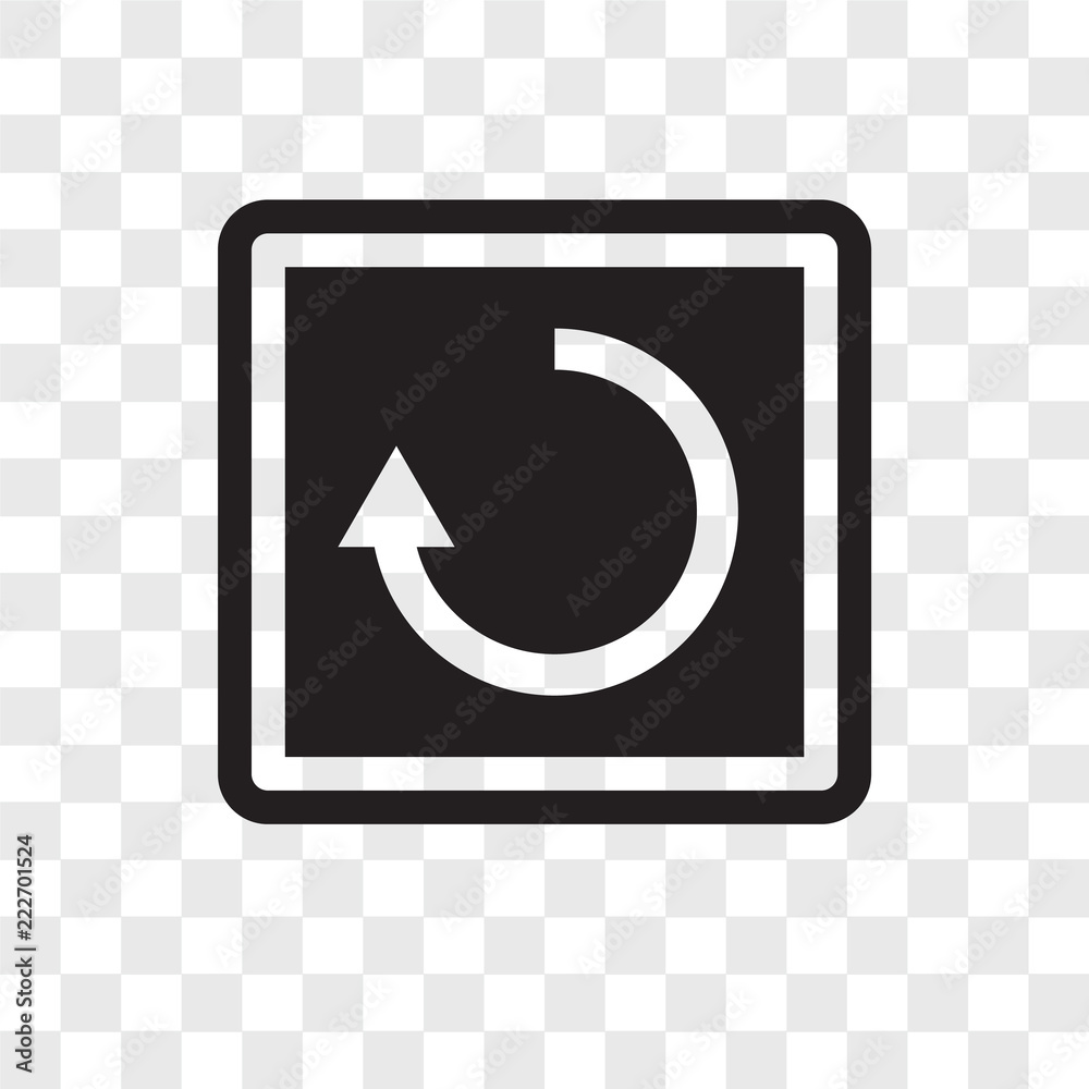 restart icons isolated on transparent background. Modern and editable ...