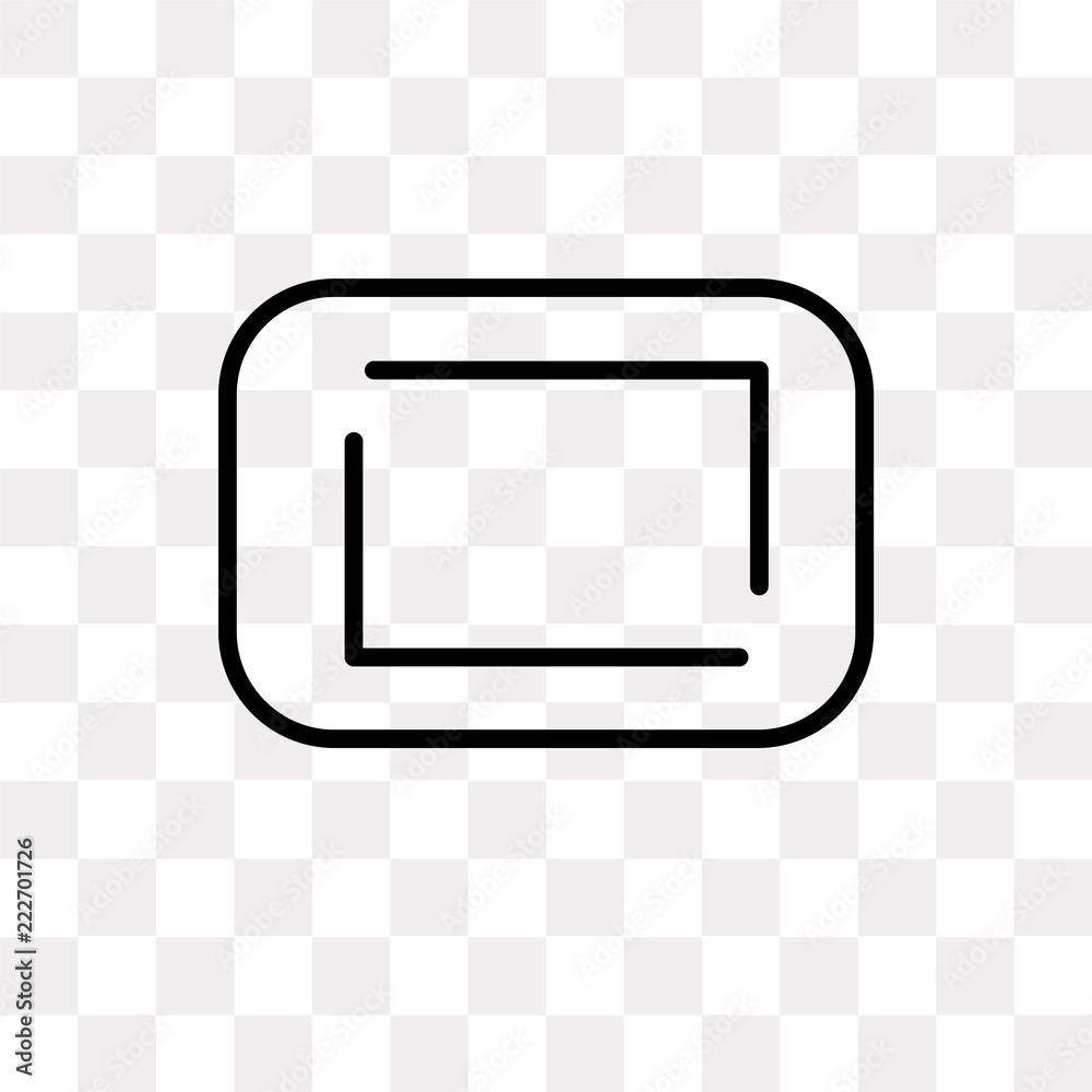 rounded corners square icon on transparent background. Modern icons ...