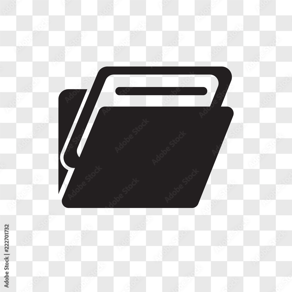 folder icons isolated on transparent background. Modern and editable ...