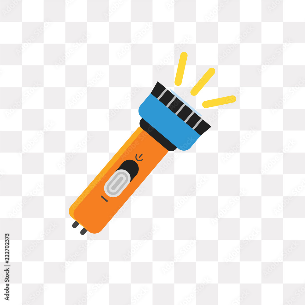 flashlight icon on transparent background. Modern icons vector ...