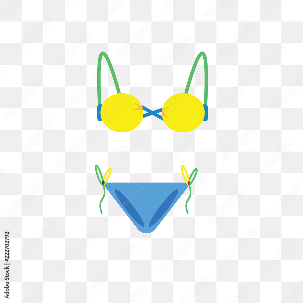 bikini icon on transparent background. Modern icons vector illustration ...