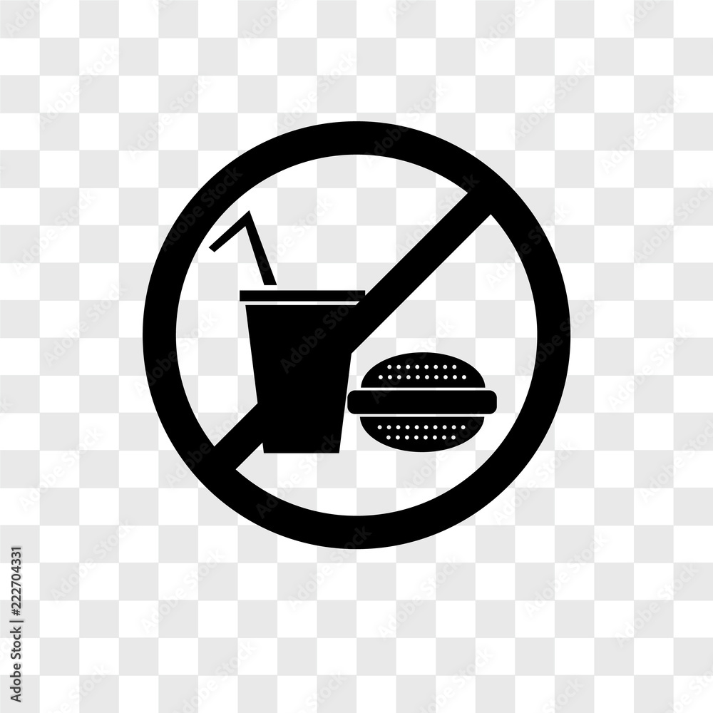 no food icons isolated on transparent background. Modern and editable ...