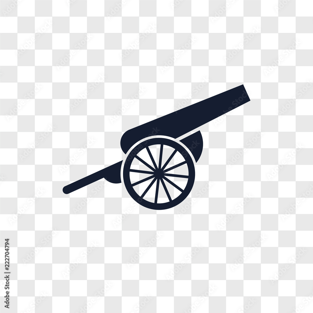 cannon icons isolated on transparent background. Modern and editable ...