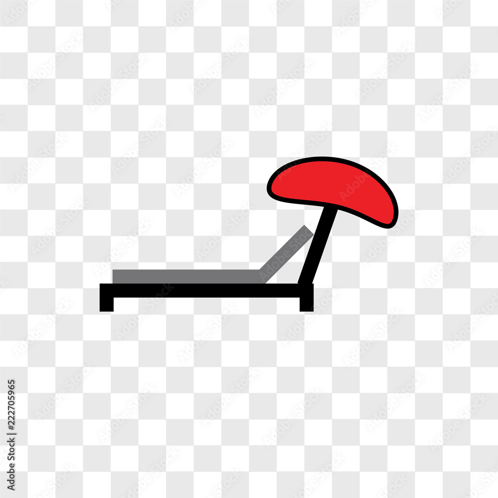 sunbed icons isolated on transparent background. Modern and editable ...