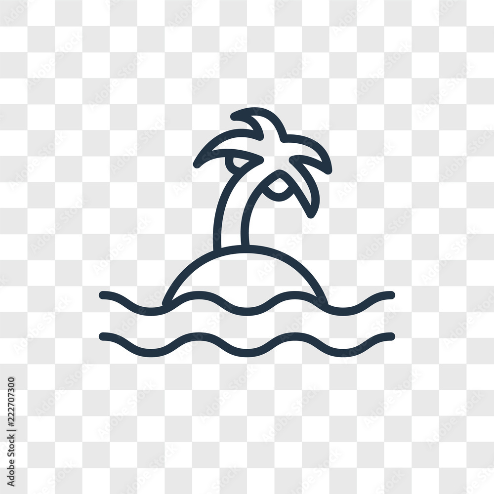 island icons isolated on transparent background. Modern and editable ...