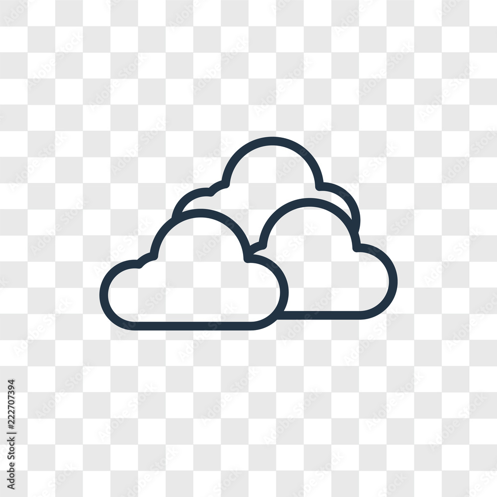 cloud icons isolated on transparent background. Modern and editable ...