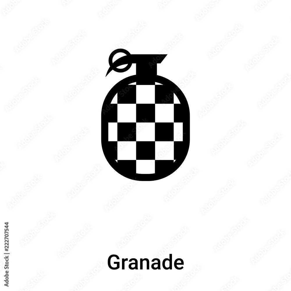 Granade icon vector isolated on white background, logo concept of Granade sign on transparent ...