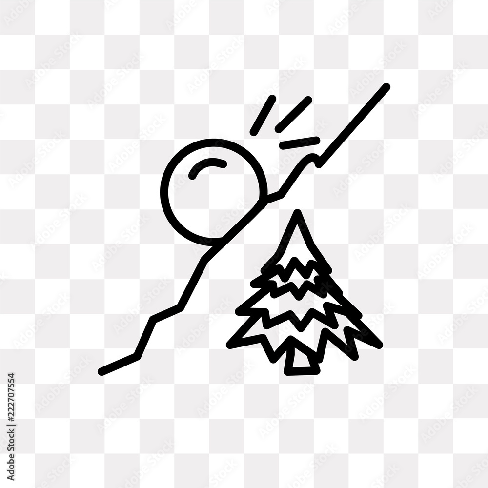 avalanche icon on transparent background. Modern icons vector ...