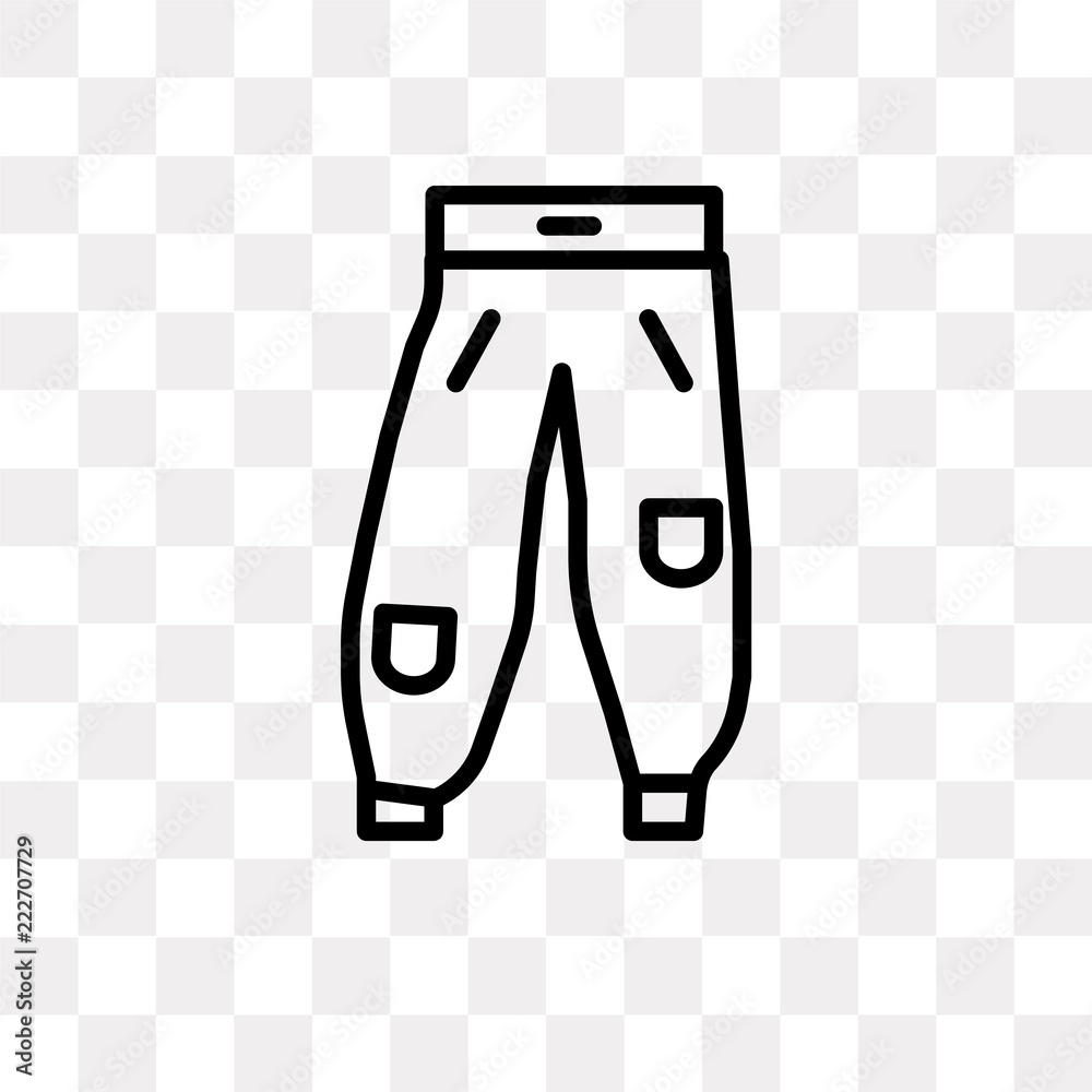 pants icon on transparent background. Modern icons vector illustration ...