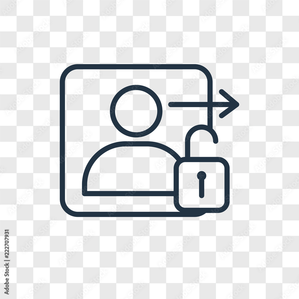 login icons isolated on transparent background. Modern and editable ...