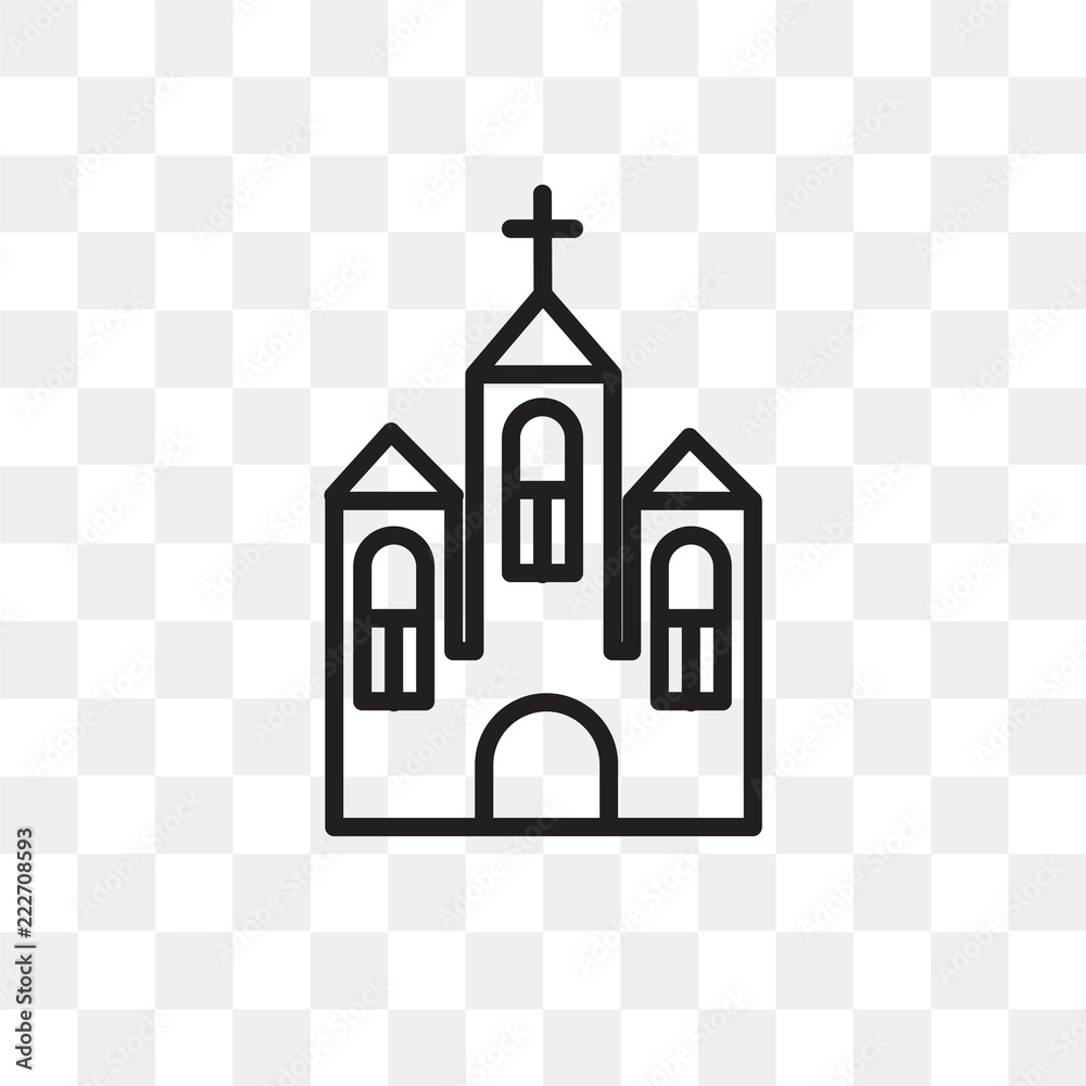 church icon on transparent background. Modern icons vector illustration ...