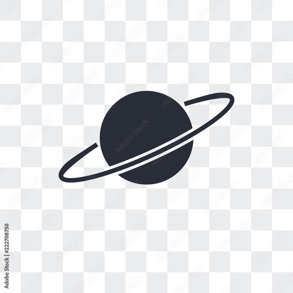 planet saturn icon isolated on transparent background. Modern and ...
