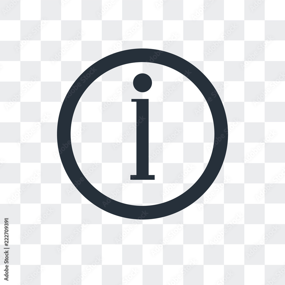 information button icon isolated on transparent background. Modern and ...