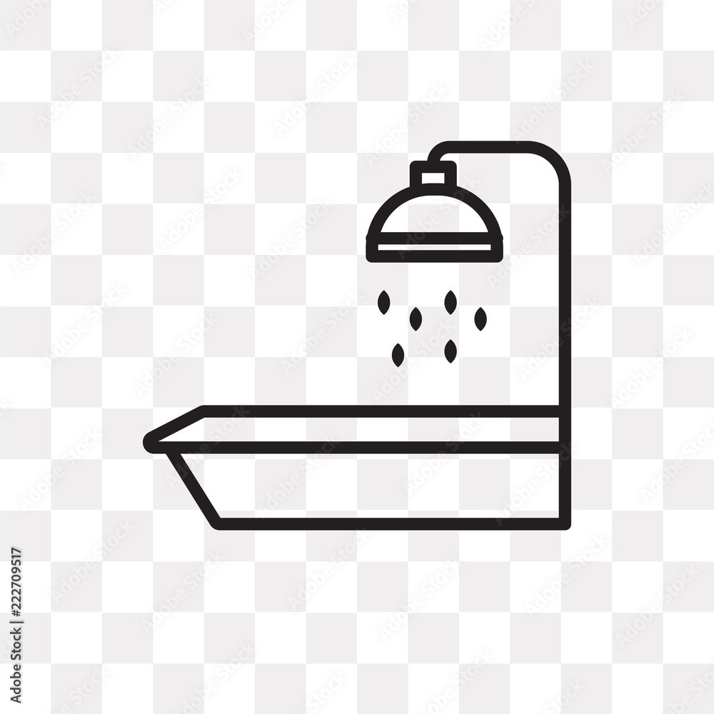 shower icon on transparent background. Modern icons vector illustration ...
