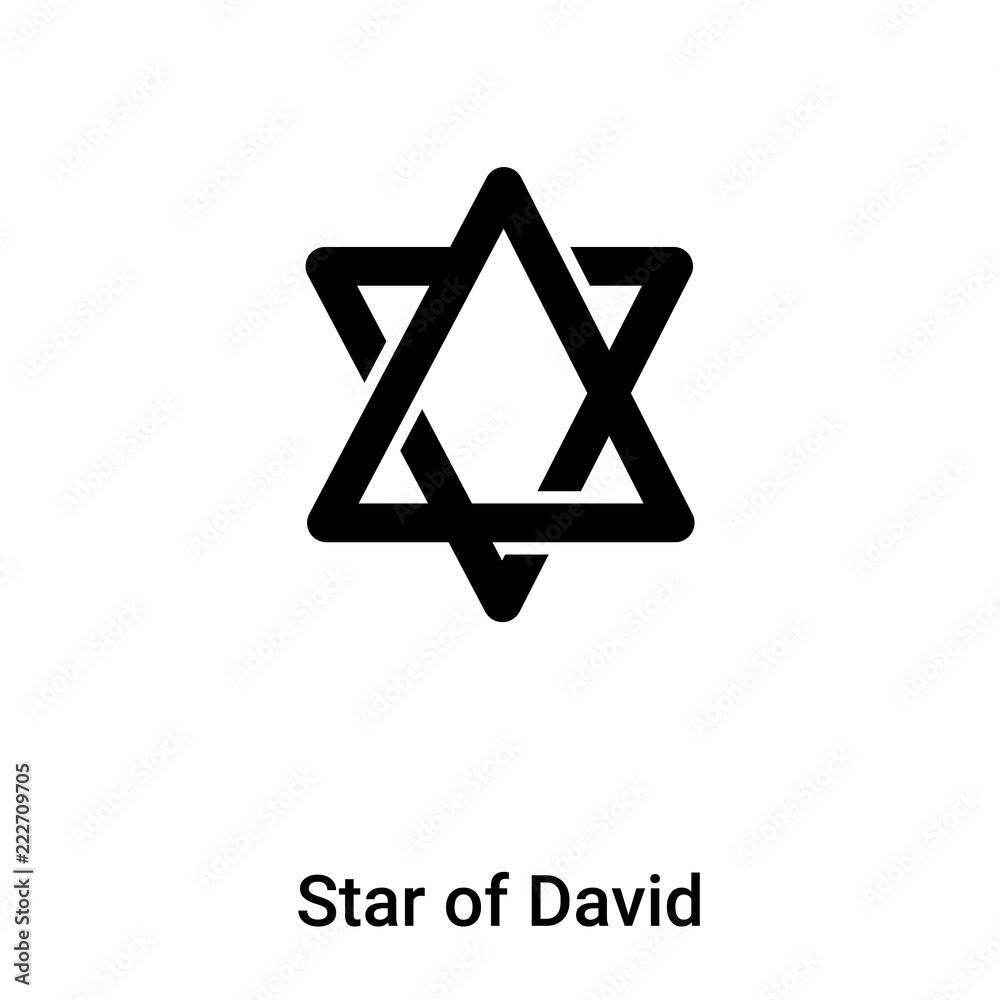 Star of David icon vector isolated on white background, logo concept of ...