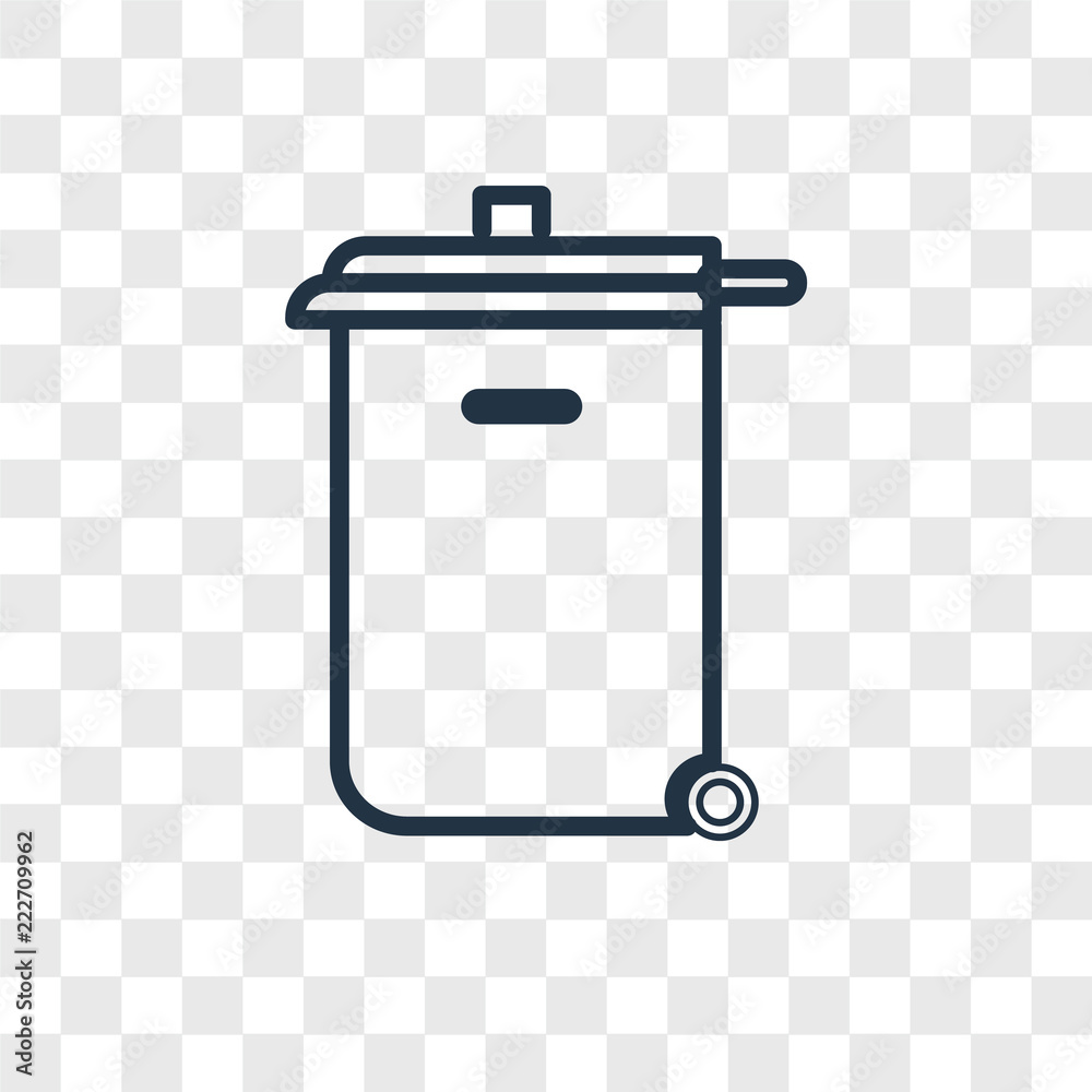 recycle bin icons isolated on transparent background. Modern and ...