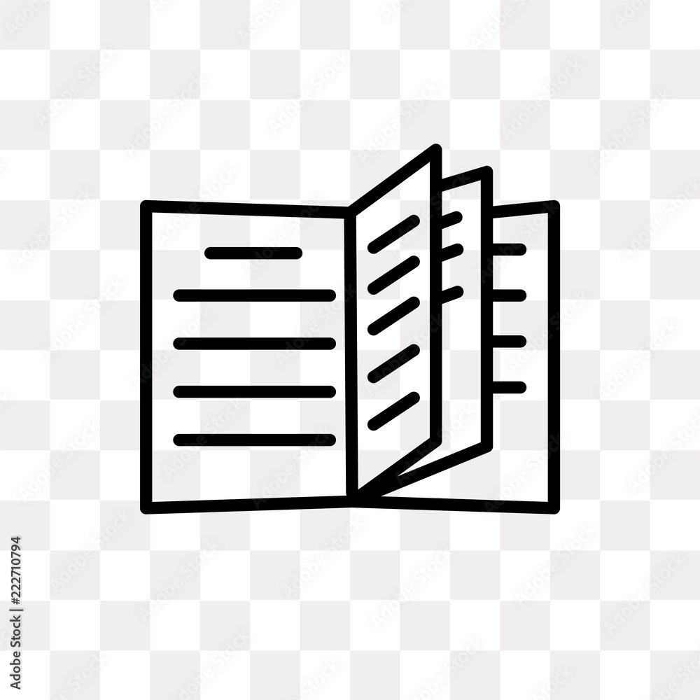 open book icon on transparent background. Modern icons vector ...