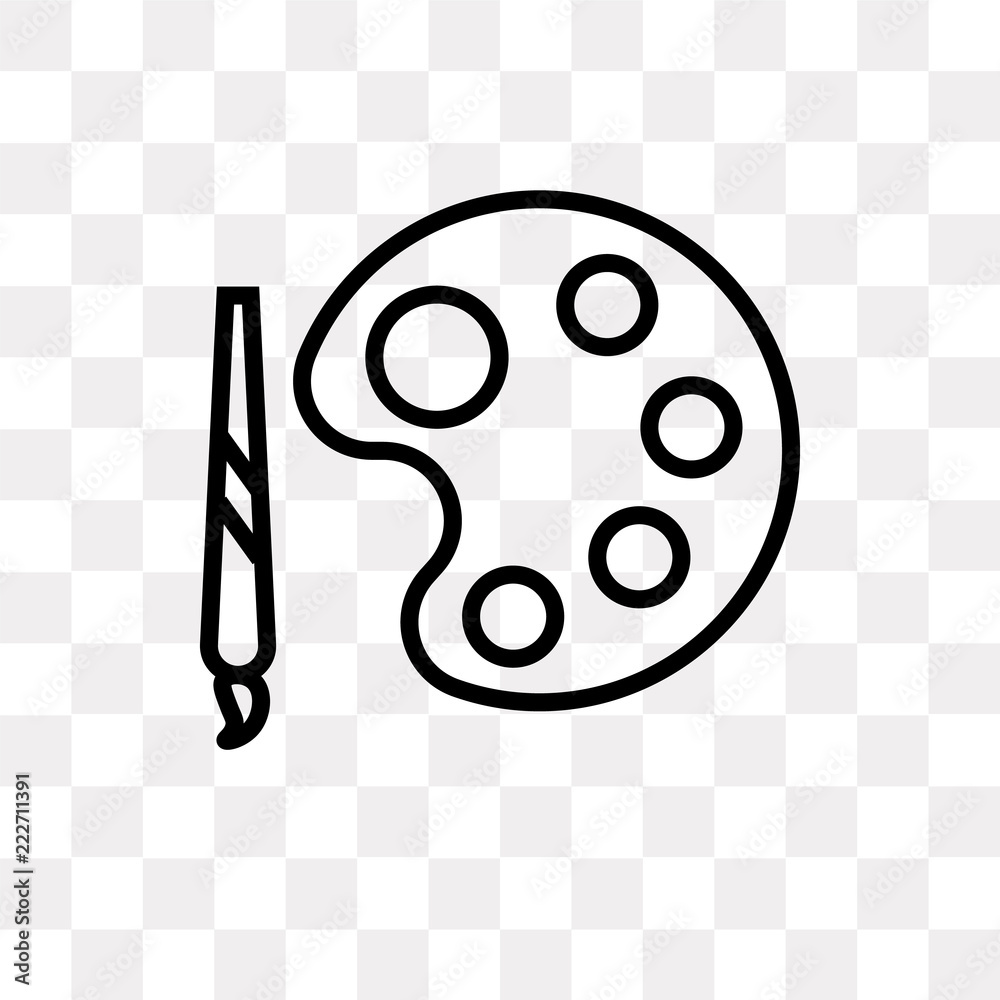 artist color palette icon on transparent background. Modern icons ...