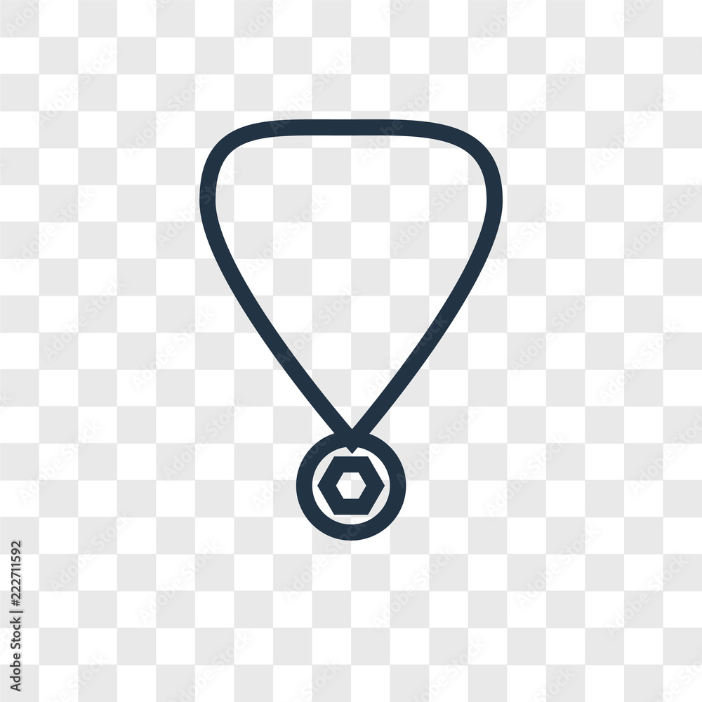 necklace icons isolated on transparent background. Modern and editable ...