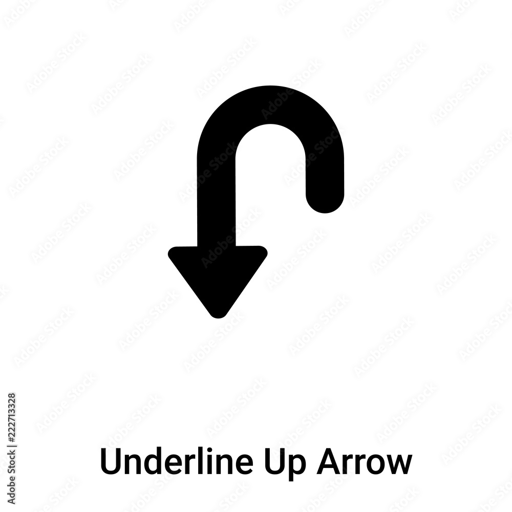 Underline Up Arrow icon vector isolated on white background, logo ...