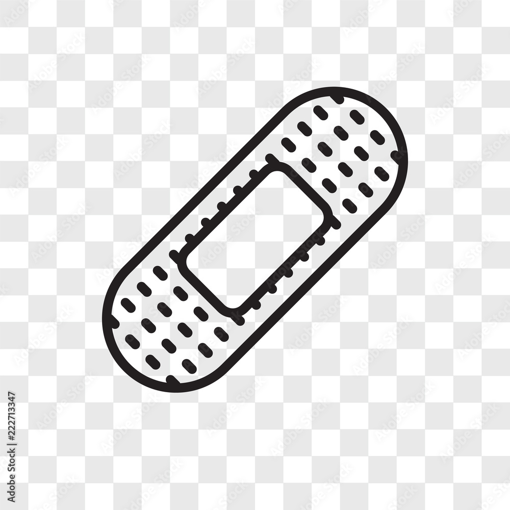 band aid icons isolated on transparent background. Modern and editable ...