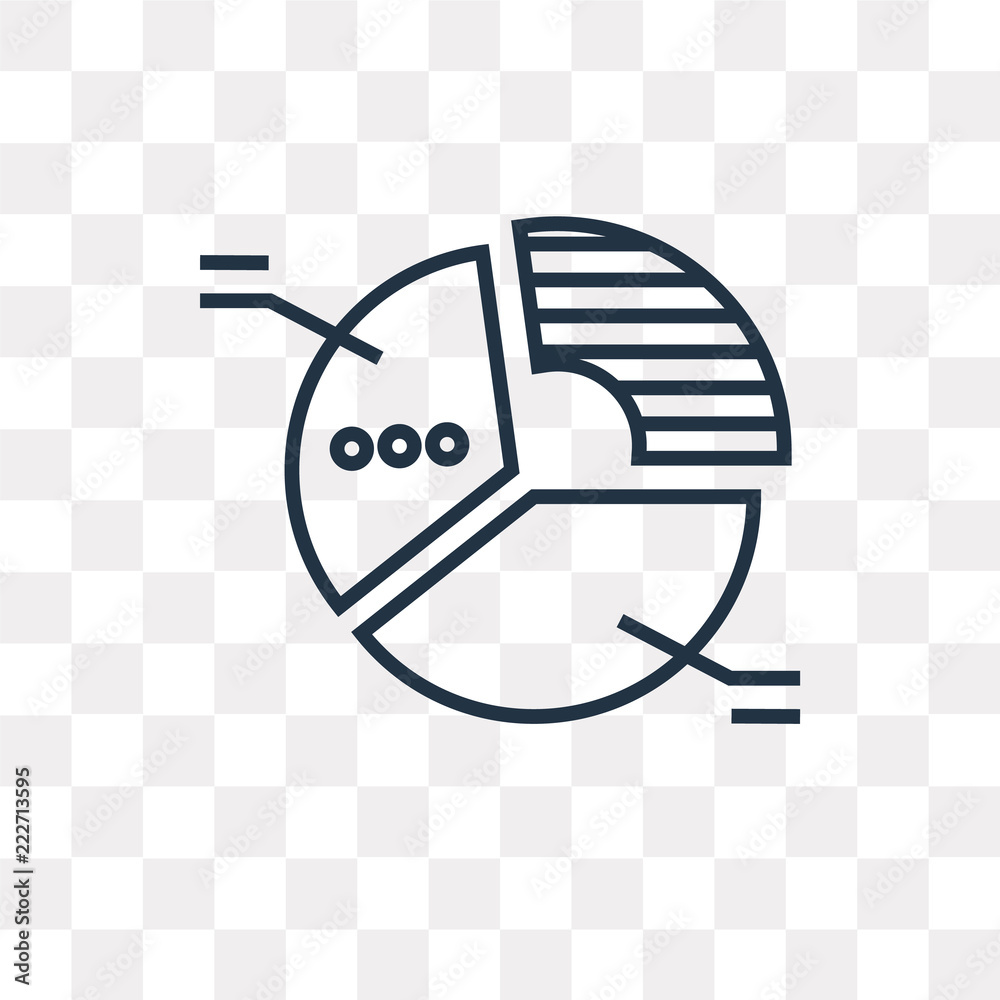 pie chart icon on transparent background. Modern icons vector ...