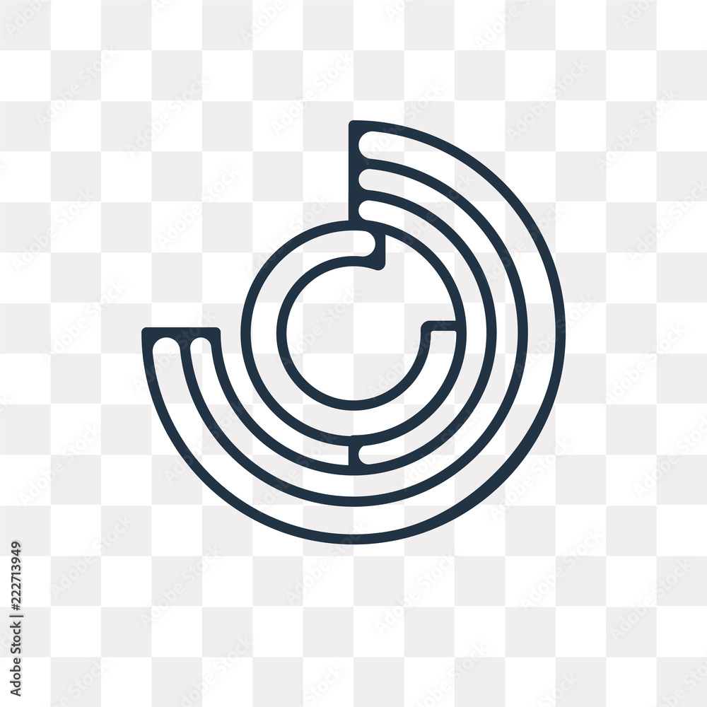 pie chart icon on transparent background. Modern icons vector ...