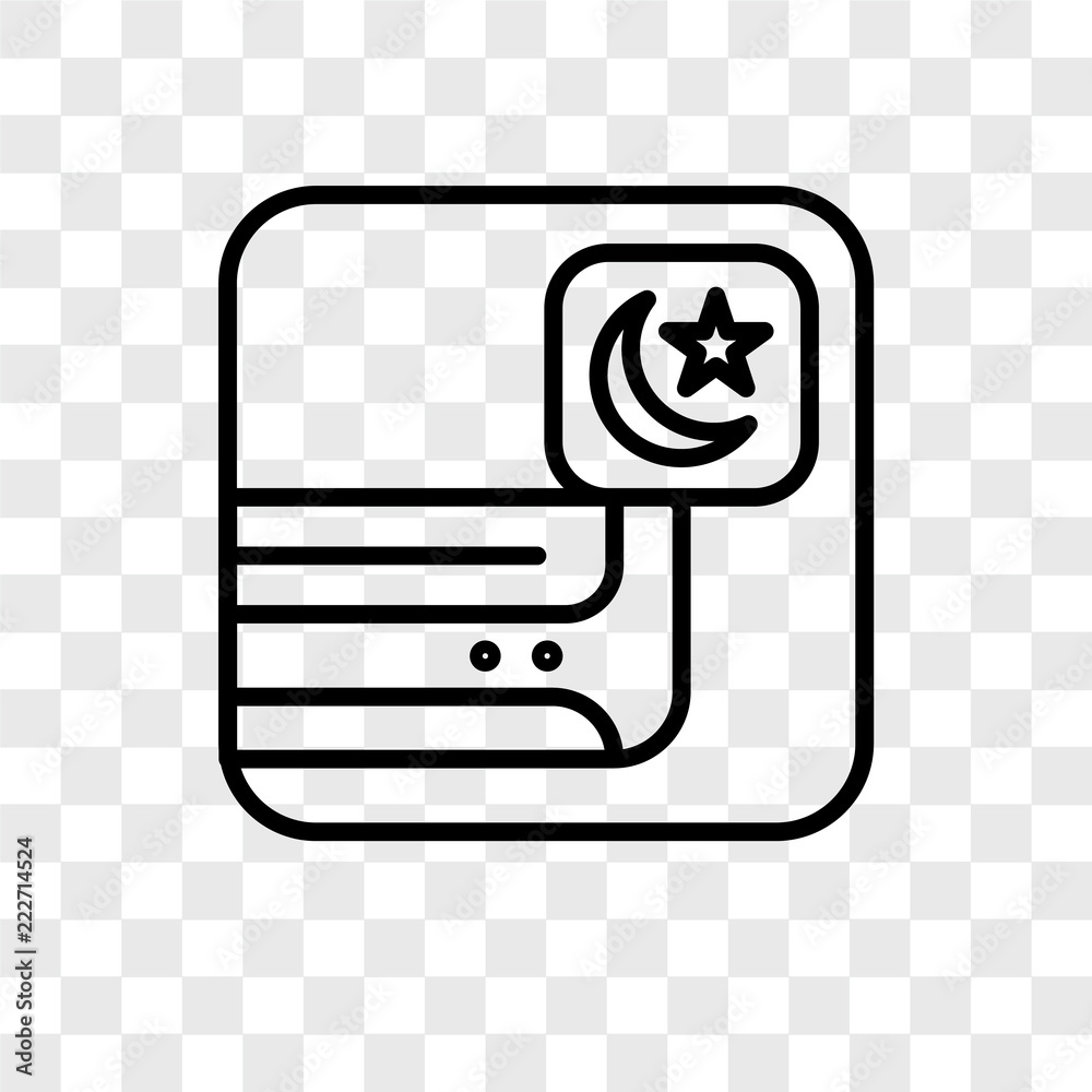 air conditioner icons isolated on transparent background. Modern and ...