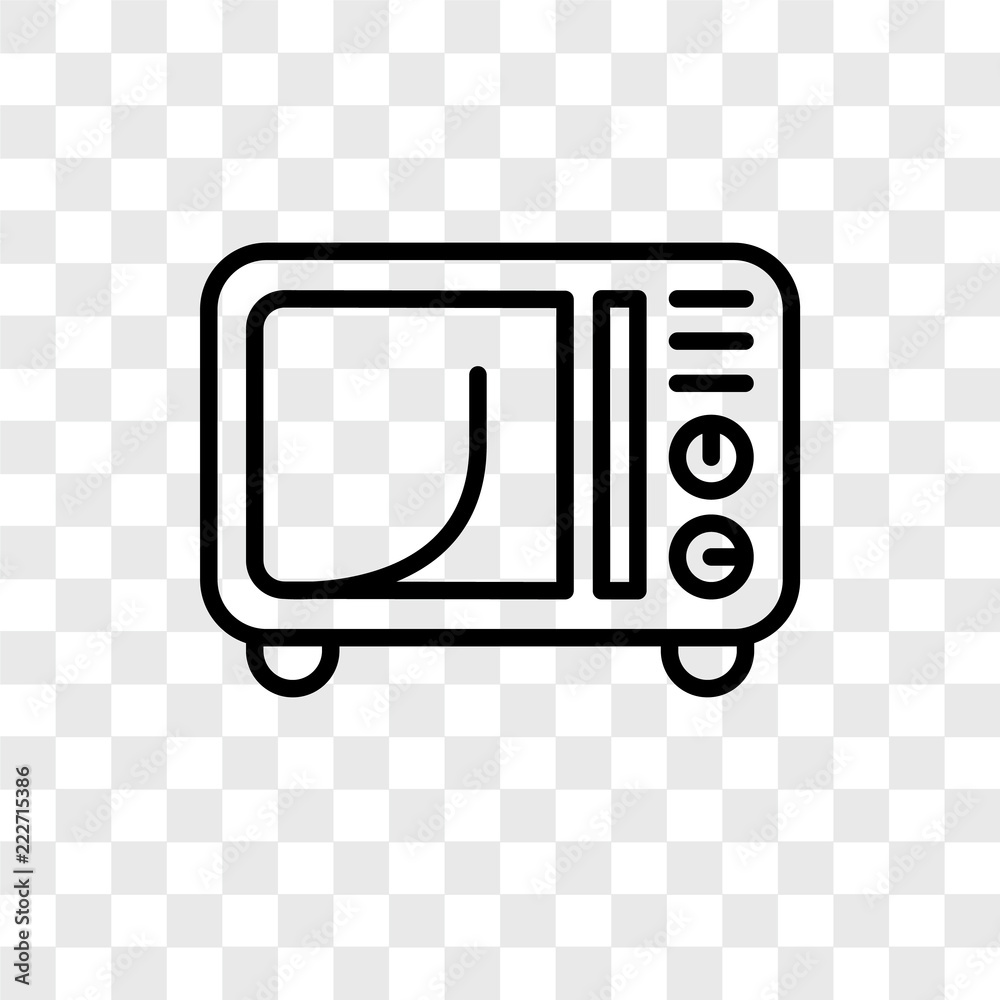 microwave icons isolated on transparent background. Modern and editable ...