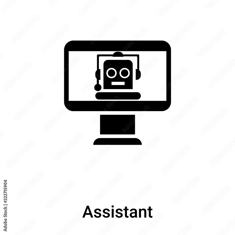 Assistant icon vector isolated on white background, logo concept of ...
