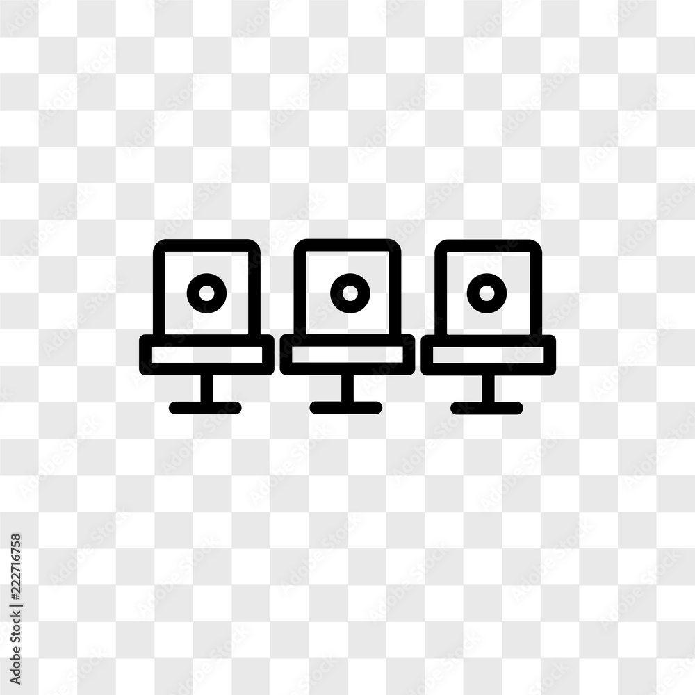 seat icons isolated on transparent background. Modern and editable seat ...