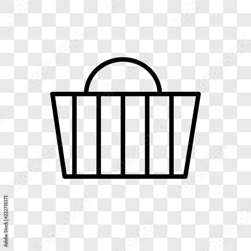 basket icons isolated on transparent background. Modern and editable ...