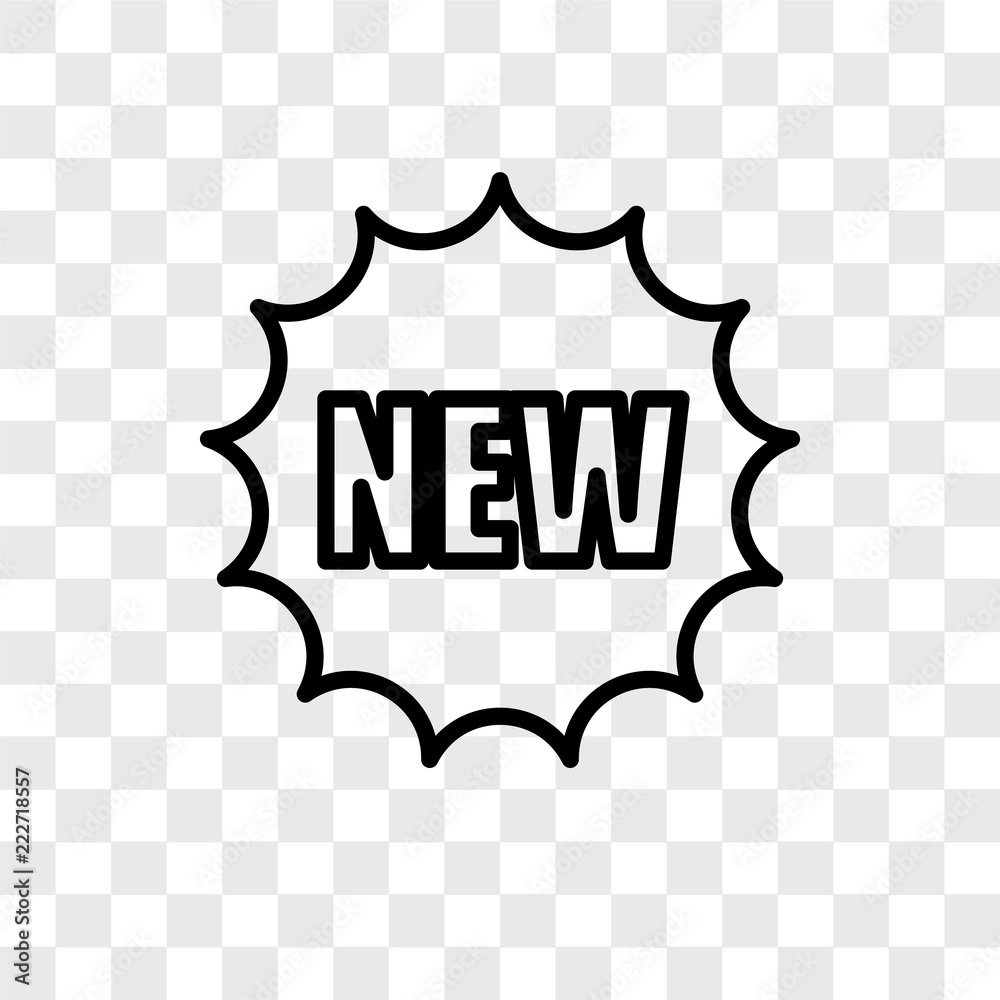 new icons isolated on transparent background. Modern and editable new ...