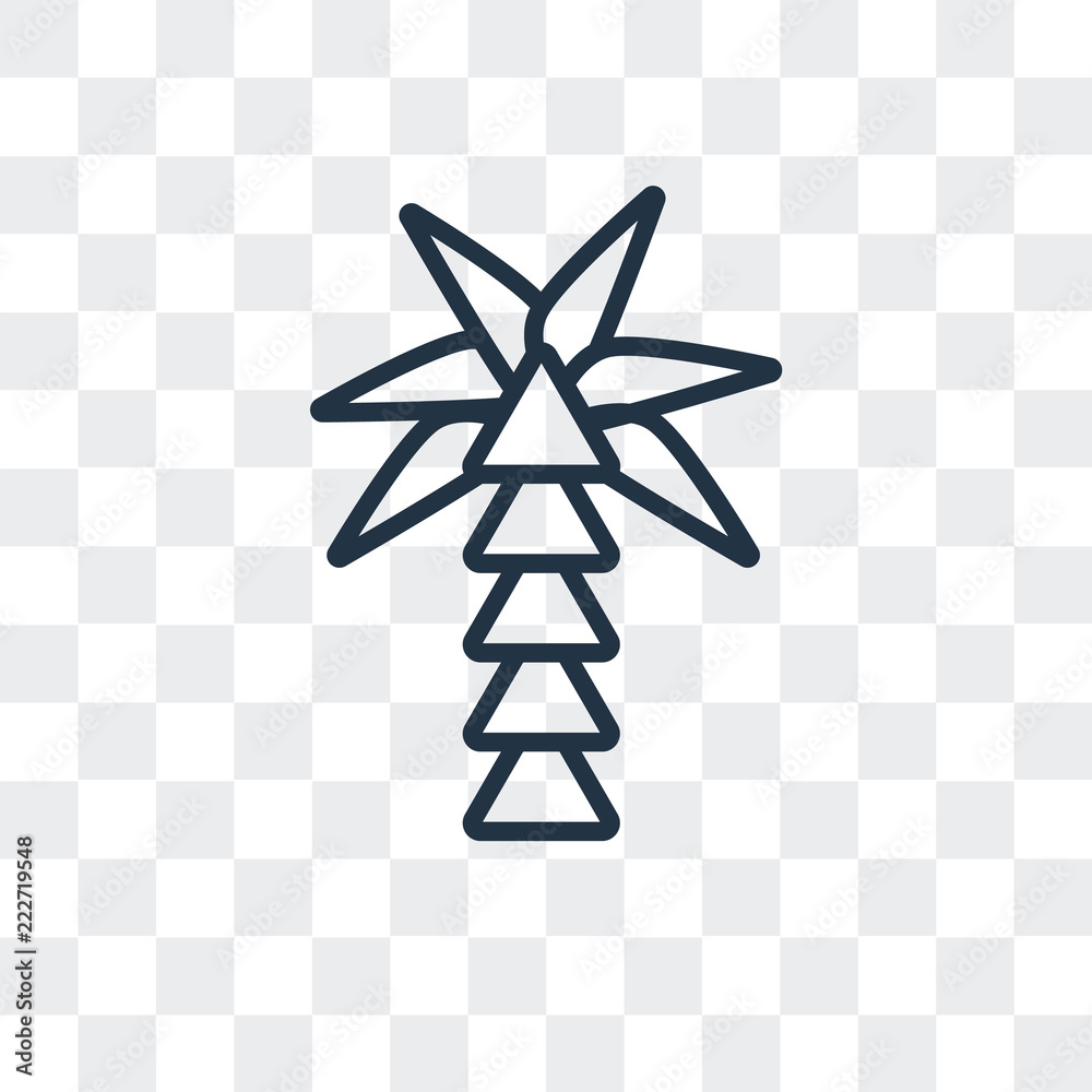palm tree icon isolated on transparent background. Modern and editable ...