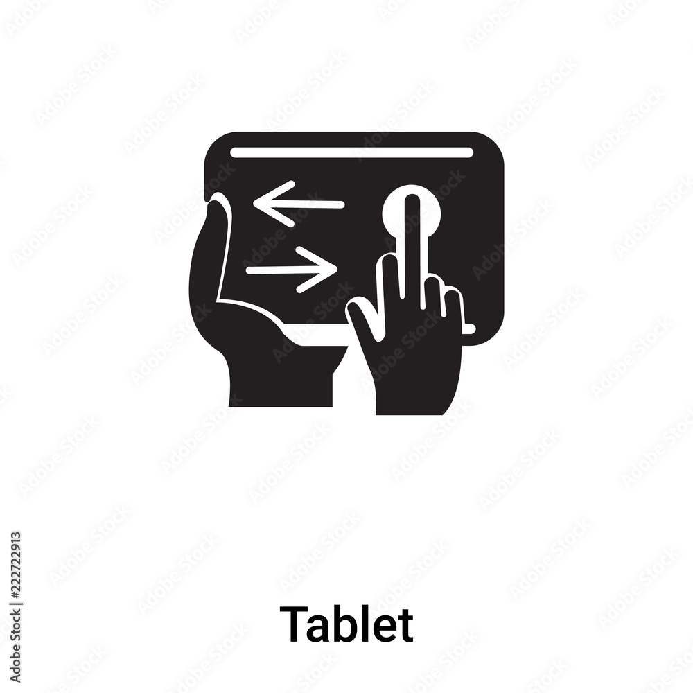 Tablet icon vector isolated on white background, logo concept of Tablet ...
