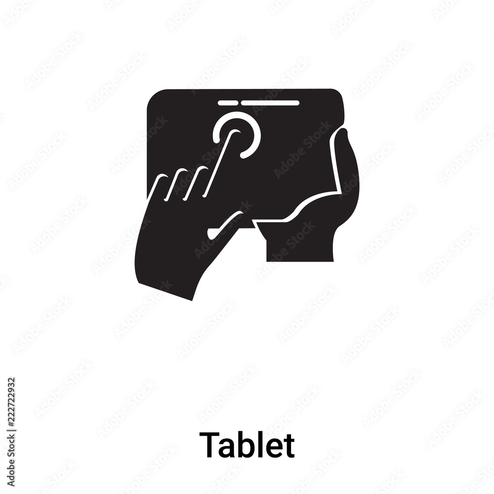 Tablet icon vector isolated on white background, logo concept of Tablet ...