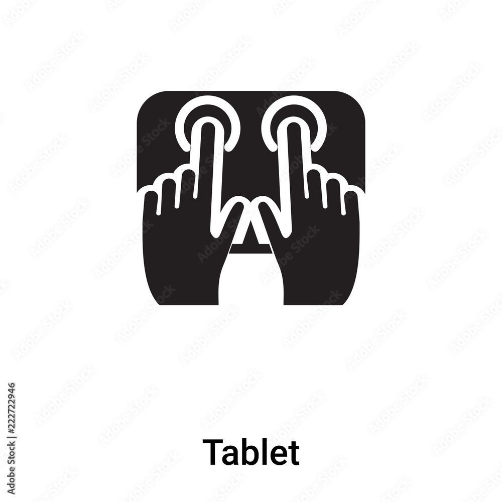 Tablet icon vector isolated on white background, logo concept of Tablet ...