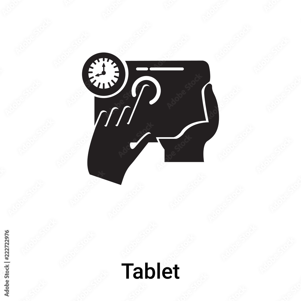 Tablet icon vector isolated on white background, logo concept of Tablet ...