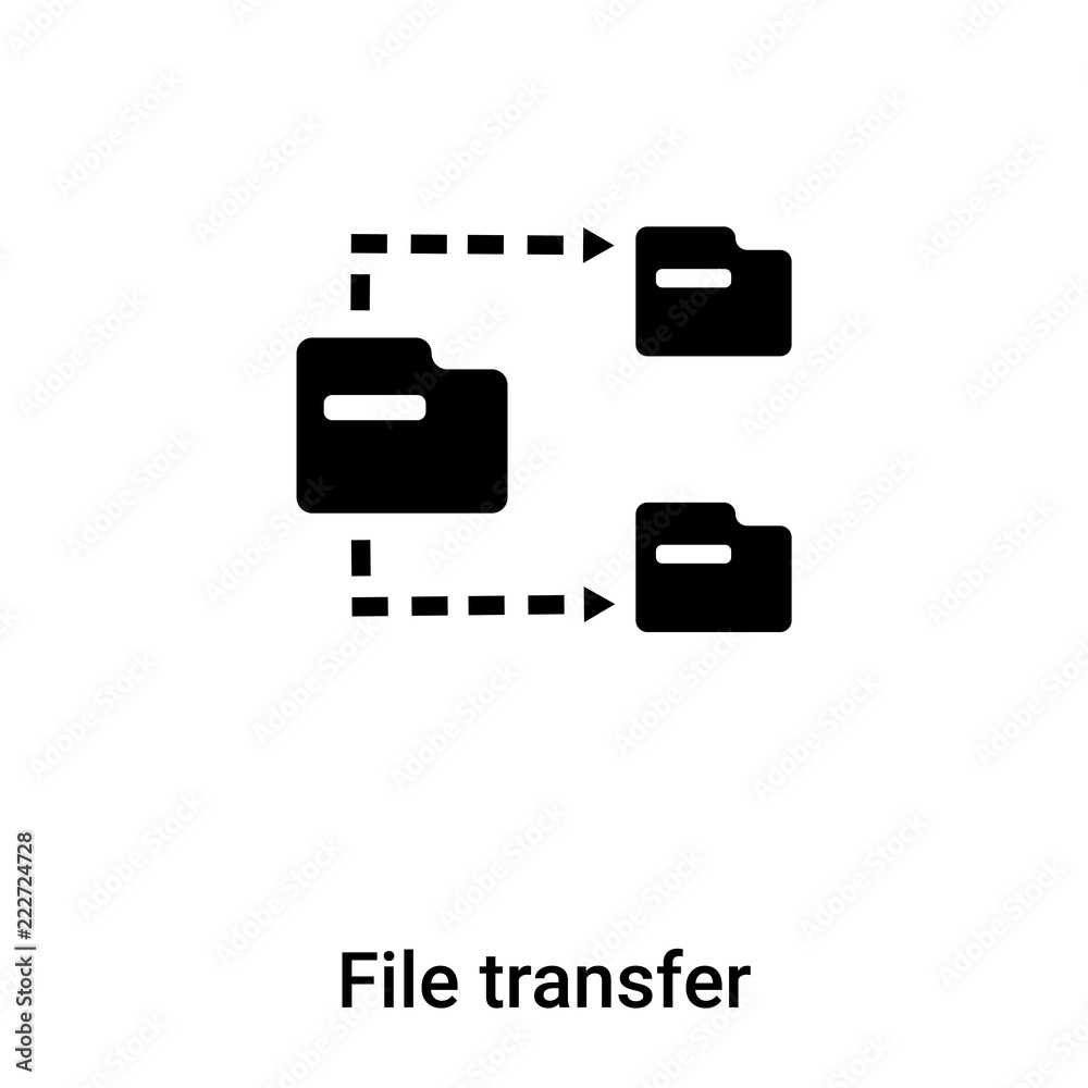 File transfer icon vector isolated on white background, logo concept of ...