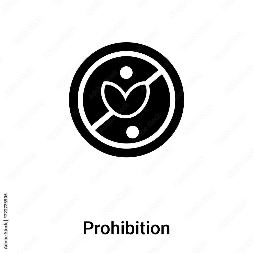 Prohibition icon vector isolated on white background, logo concept of ...