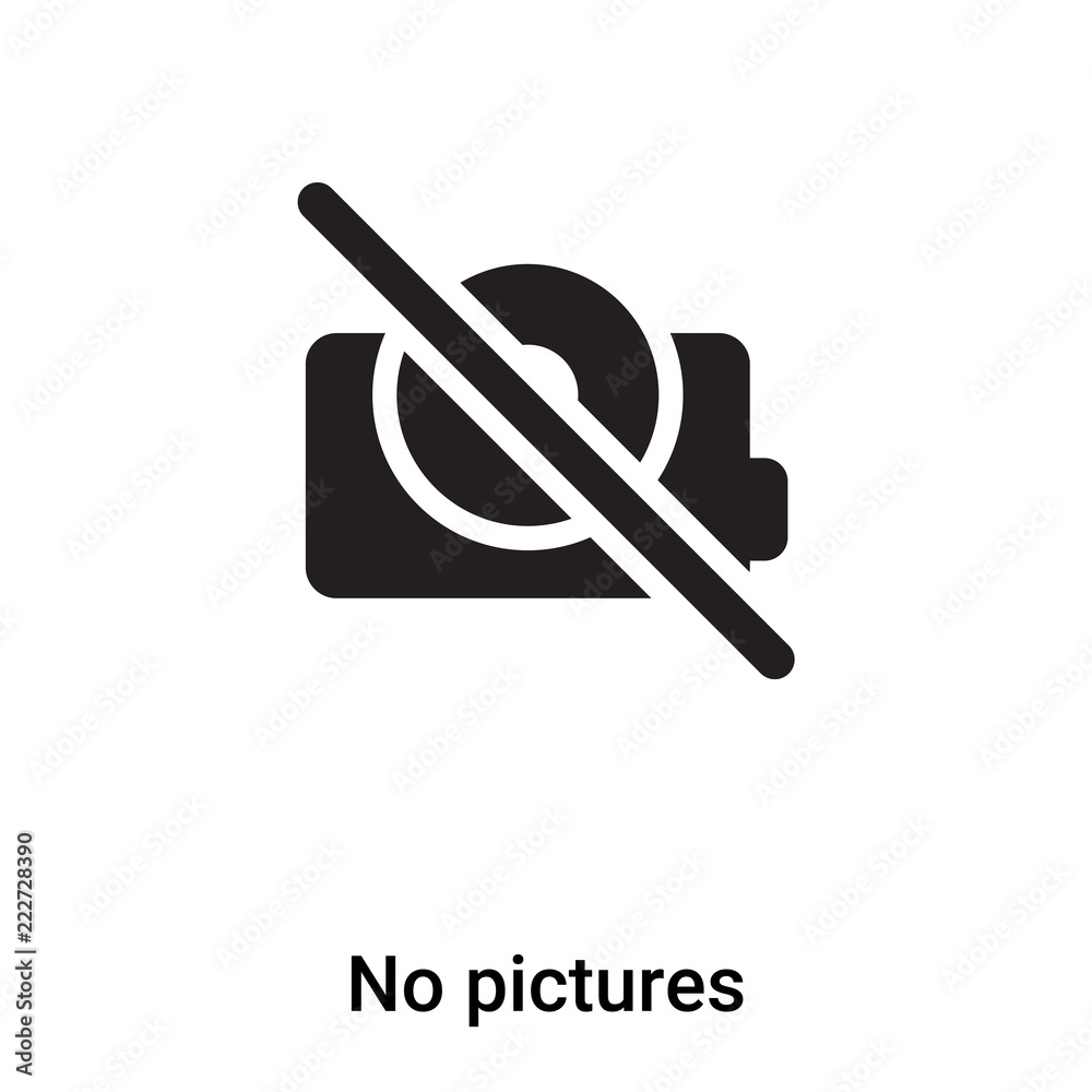 No pictures icon vector isolated on white background, logo concept of ...