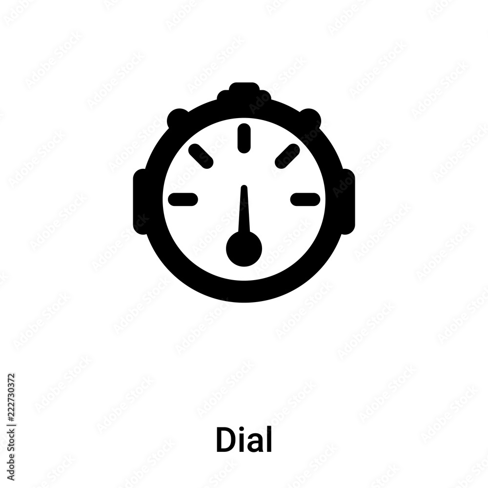 Dial icon vector isolated on white background, logo concept of Dial ...