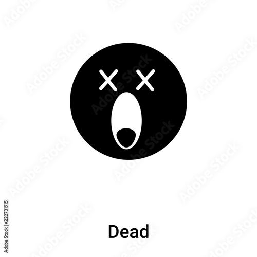 Dead icon vector isolated on white background, logo concept of Dead ...