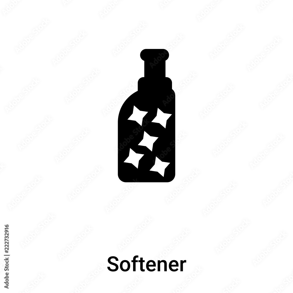 Softener icon vector isolated on white background, logo concept of ...