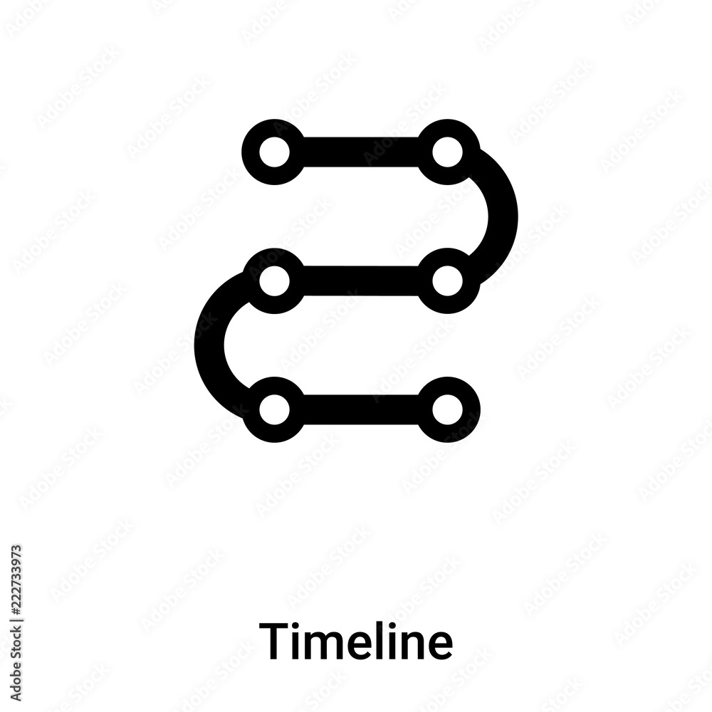 Timeline icon vector isolated on white background, logo concept of ...
